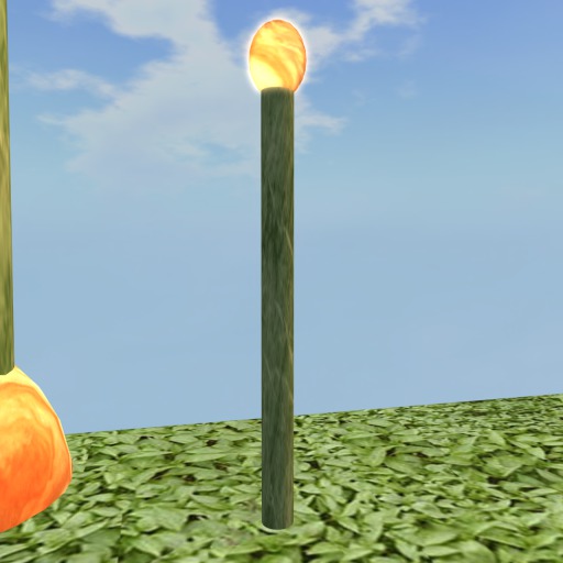 Second Life Marketplace - LWE Green Marble Post w/Swirling Sun Globe Light