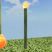 Second Life Marketplace - LWE Green Marble Post w/Swirling Sun Globe Light