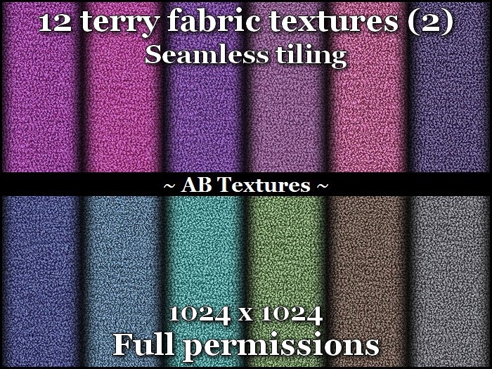 Second Life Marketplace - 12 terry fabrics (2) 1024x1024 Seamless ...