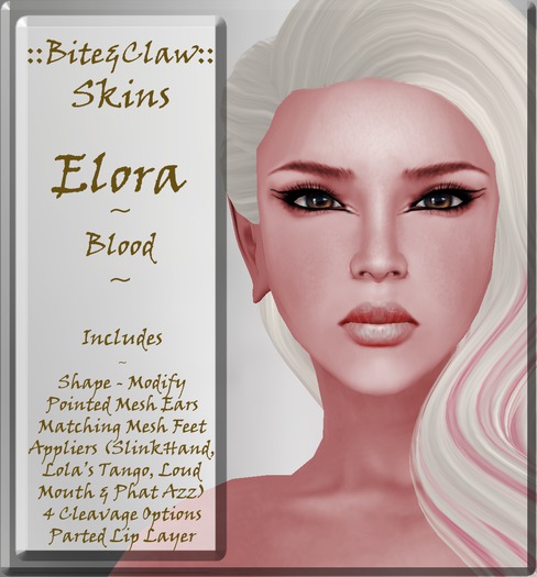 Second Life Marketplace - ::B&C:: Skins - Elora - Blood DISCOUNT