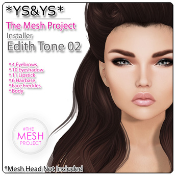Second Life Marketplace - *YS&YS* - Edith Skin Tone 02 TMP Head Installers