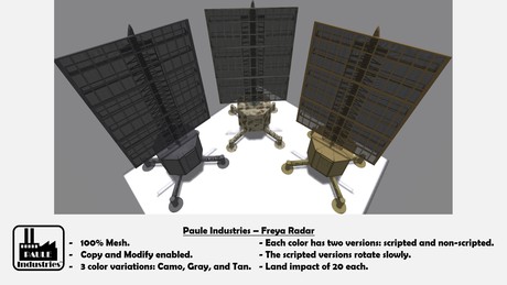 Second Life Marketplace - Paule Industries Freya Radar BOXED