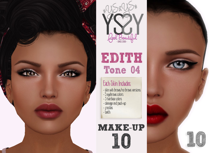 Second Life Marketplace - *YS&YS* Edith Skin Tone 04 - N° 10 Eyelook