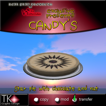 Second Life Marketplace - CANDYs * Star pie with chocolate and nut ...