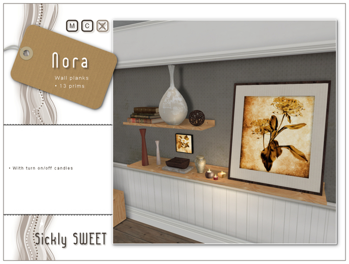 Second Life Marketplace - {Sickly SWEET} Nora Wall Planks