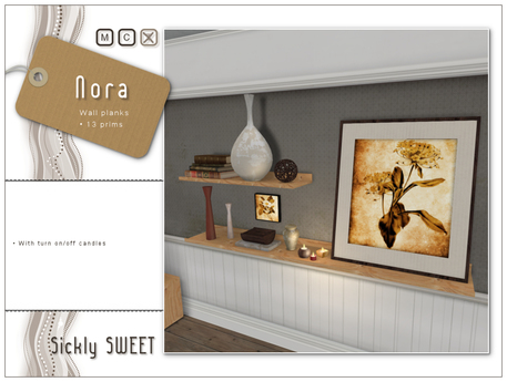 Second Life Marketplace - {Sickly SWEET} Nora Wall Planks