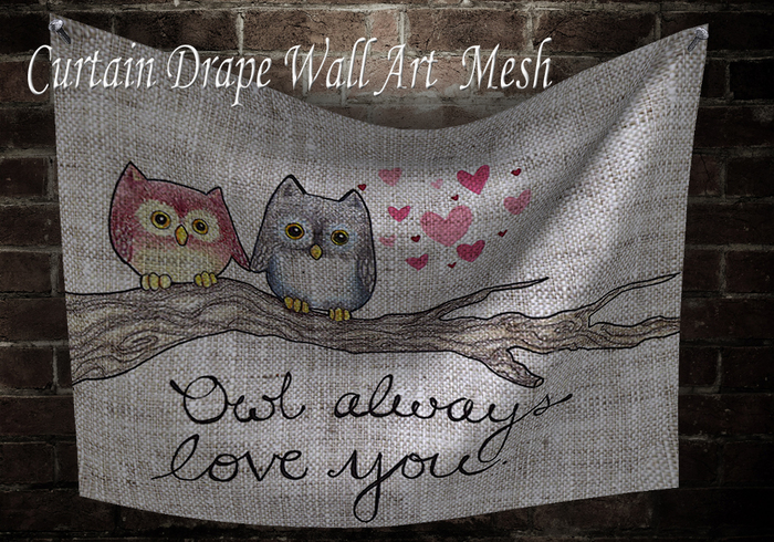 Second Life Marketplace - Sweet Curtain Drape Wall Art ,n30