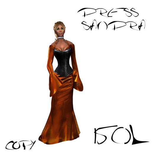 Second Life Marketplace - KeraZhyn - Dress Sandra - Orange