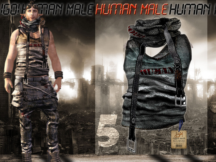 Second Life Marketplace - !gO! Human male shirt&wrap - 5