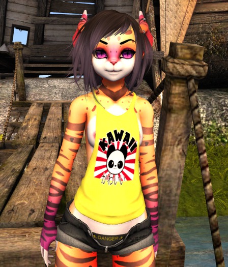 Second Life Marketplace Kemono [db] Lazy Tank Kawaii Yellow Mod