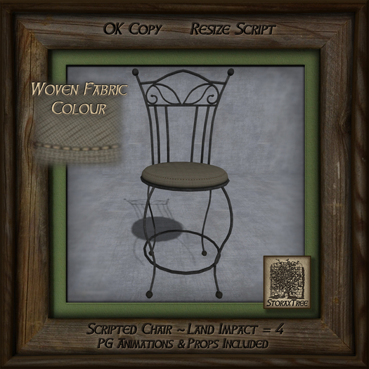 Second Life Marketplace - Joie de Cafe Chair Bg
