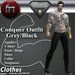 Second Life Marketplace - [FN] Aesthetic Conquer Outfit T-Grey/J-Black ...