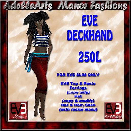 Second Life Marketplace - AdelleArts EVE Deckhand