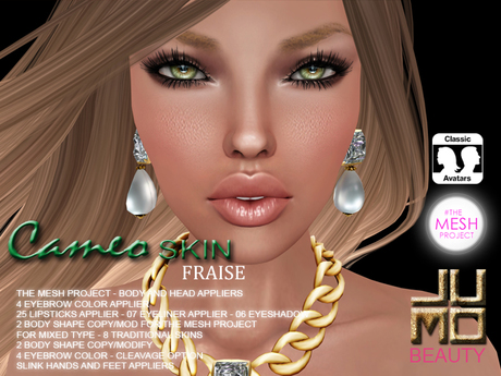 Second Life Marketplace - .:JUMO:. Cameo Skin Fraise - TMP