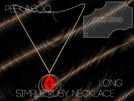 Second Life Marketplace - *p-a-b 4Simple Ruby L Necklace
