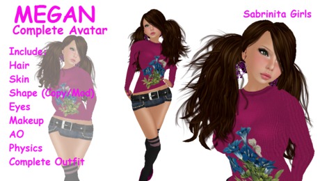 Second Life Marketplace - KG Megan Complete Female Avatar - Teen Girl