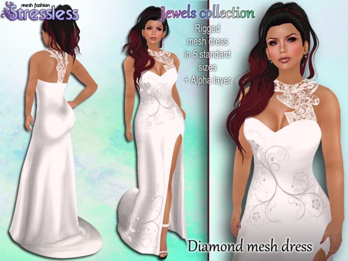 Second Life Marketplace - Stressless - Diamond mesh dress