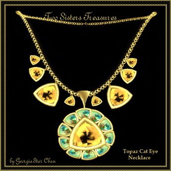 Second Life Marketplace - TST Fan Topaz Cat Eye Necklace