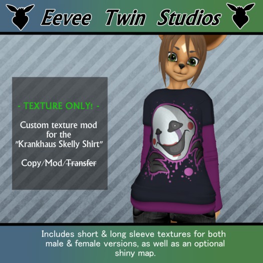 Second Life Marketplace - FNAF Puppet - Krankhaus Skelly Shirt