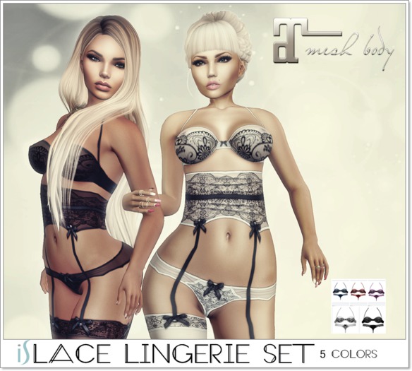 Second Life Marketplace Is Lace Lingerie Set 5 Colors Maitreya