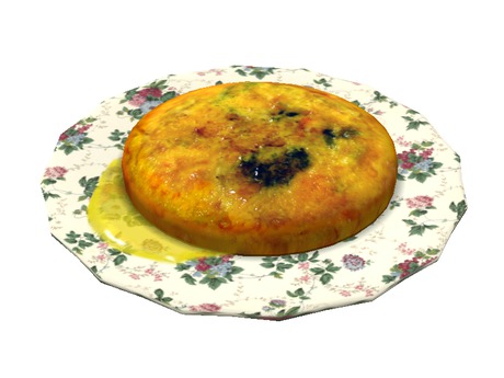 Second Life Marketplace - origami~ Small Round Spinach Omelet 150509 - Mesh