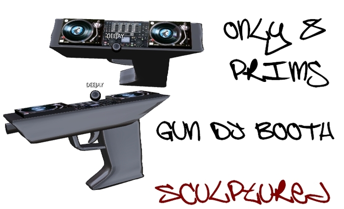 Second Life Marketplace - GUN dj booth - deejay booth