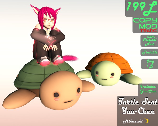 Second Life Marketplace - [Mika] Turtle Seat Yuu-Chan