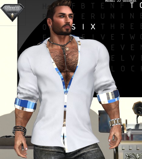 Second Life Marketplace - HOTLINE Half-Unbuttoned Shirt White with ...