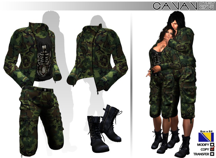 Second Life Marketplace ☆canan Outfit Mens Camouflage☆