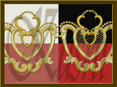 Second Life Marketplace - Crested Heart Fabric Combo Seamless Textures ...