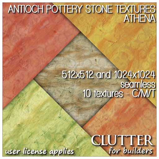 Second Life Marketplace - Clutter for Builders - Antioch Pottery Stone ...