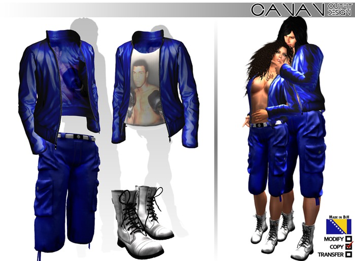 Second Life Marketplace ☆ Canan Outfit Male Blue☆