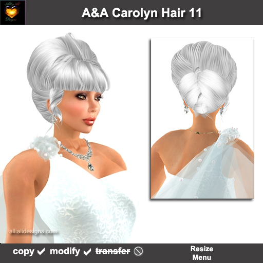 Second Life Marketplace - A&A Carolyn Hair White (Color 11). Womens ...