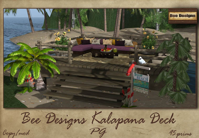Second Life Marketplace - :.Bee Designs: Kalapana Deck PG- Box