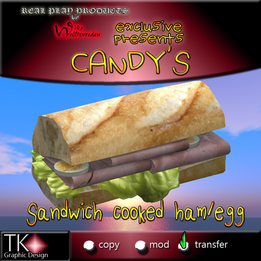 Second Life Marketplace - CANDYs * Sandwich cooked ham / egg ...