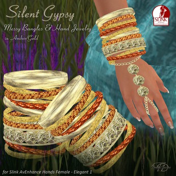 Second Life Marketplace - Silent Gypsy Bangle & Hand Jewelry Set in ...