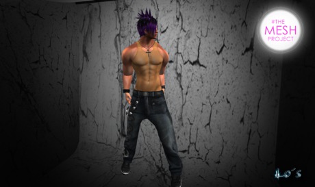 Second Life Marketplace - Lo's Male Net Tank Top Brown TMP