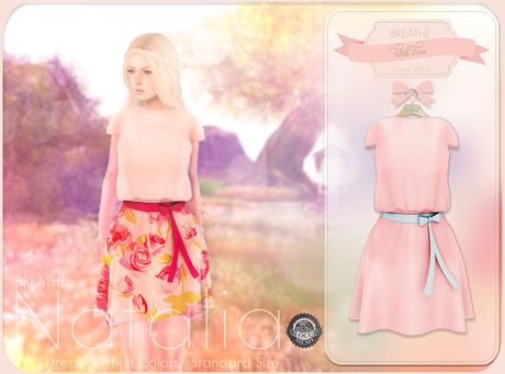 Second Life Marketplace - [BREATHE]-Natalia Mini Dress-Peach