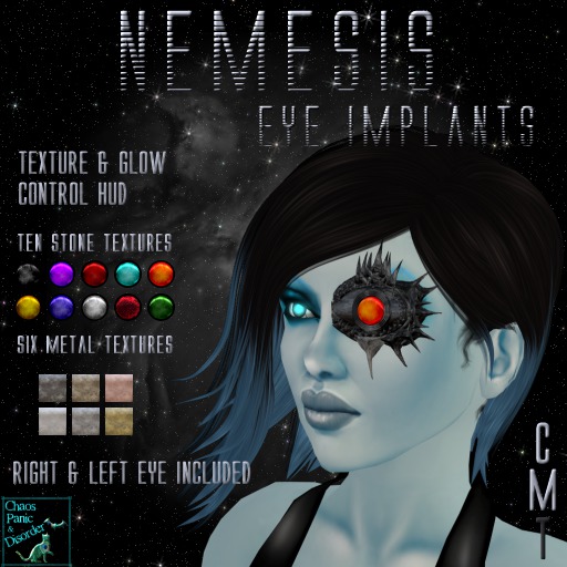Second Life Marketplace - :*:CPD:*: Nemesis Eye Implants