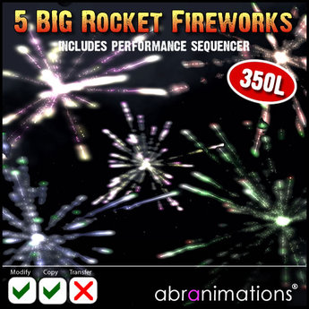 Second Life Marketplace - 5 Big Rocket Fireworks