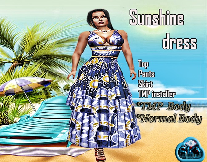Second Life Marketplace - ::Sunshine dress::Flexy Skirt with Top((TMP ...