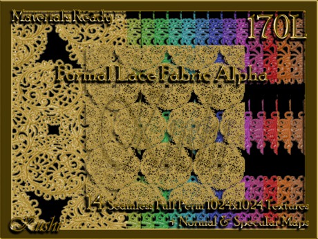 Second Life Marketplace - Formal Lace Alpha Fabric Seamless Textures ...
