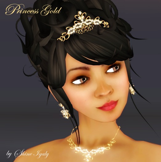 Second Life Marketplace - Princess Gold Jewel set