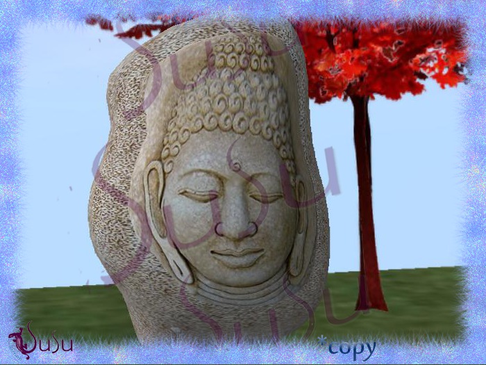 Second Life Marketplace - susu-sculpted rock with buddha face