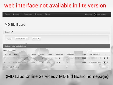 Second Life Marketplace - MD Bid Board Lite