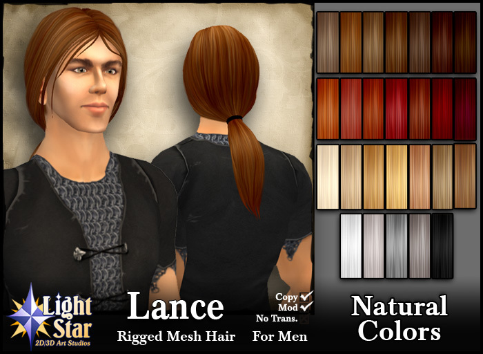 Second Life Marketplace - *LightStar-Hair-Lance-Natural Colors