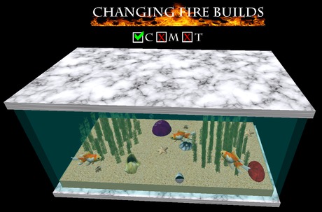Second Life Marketplace - AP - Gold Fish Tank - White Marble