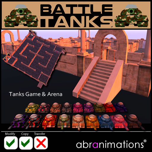 Second Life Marketplace - Battle Tank Game Set