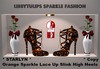 Second Life Marketplace - * Starlyn * Orange Sparkle Lace Up Slink High ...