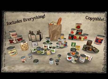 Second Life Marketplace - Bag of Grocery Items - Copyable Food!